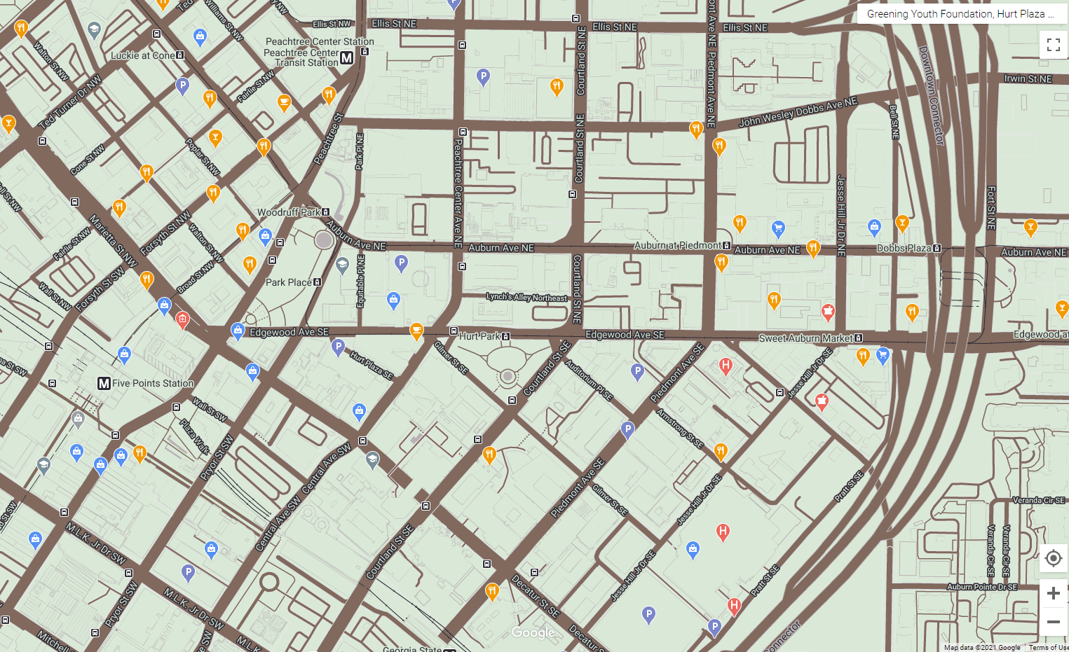 Greening Youth Foundation Custom Google Map | GIS